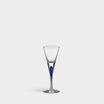 Orrefors Intermezzo Blue Snaps Glass Crystal Clear Blue Mouth Blown