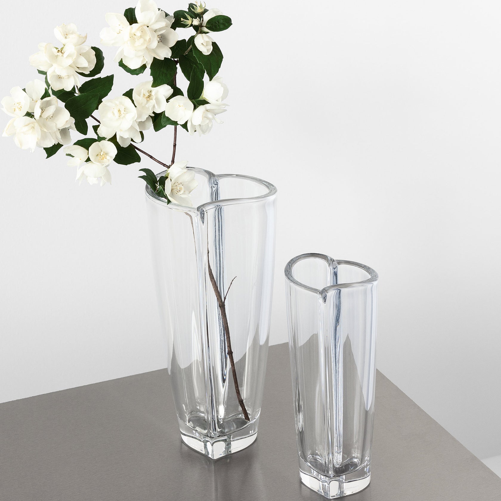Orrefors Heart Vase Heart-shaped Valentines Wedding Engagement Crystal ...